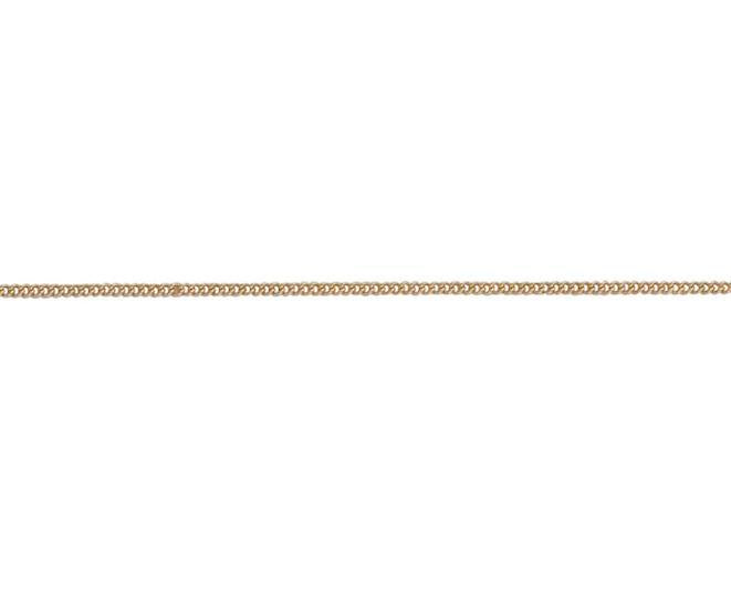 18ct Rose gold 16" filed curb chain. | Francis Wain Jewellers